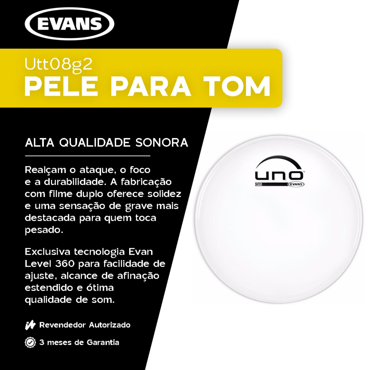 20706-pele 08" Tom Genera G2 Utt08g2 Transp - Made in Brazil