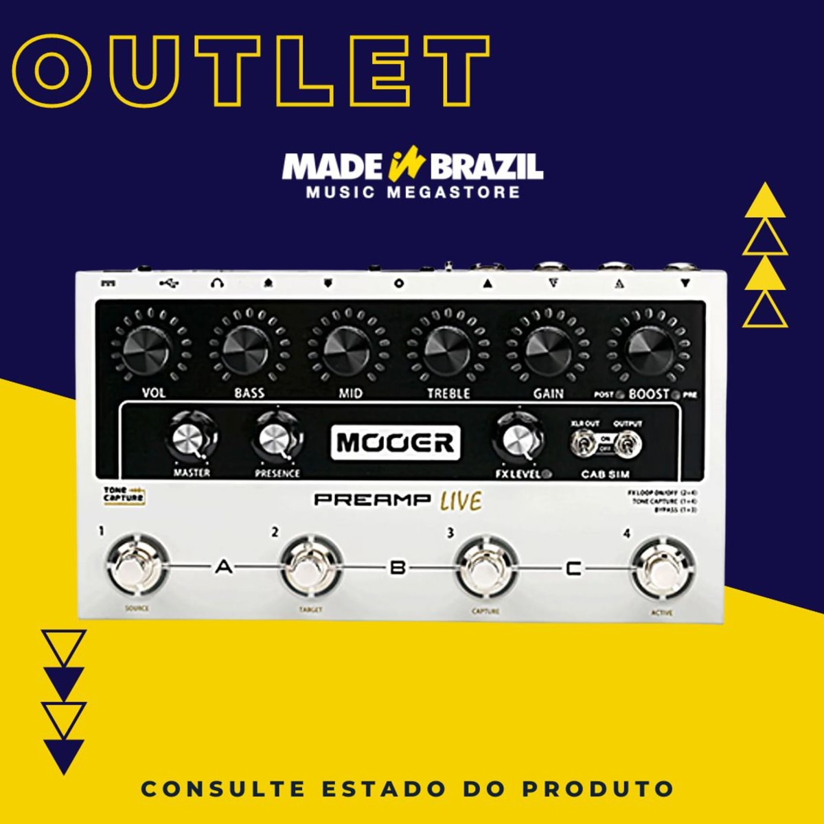 Pedaleira Multi Pré-Amplificador Preamp Live M999 - OUTLET NO ESTADO ...